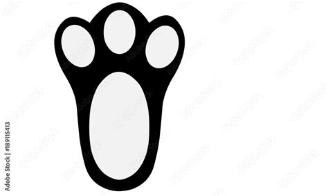 Rabbit Paw Print Stock Vector Adobe Stock