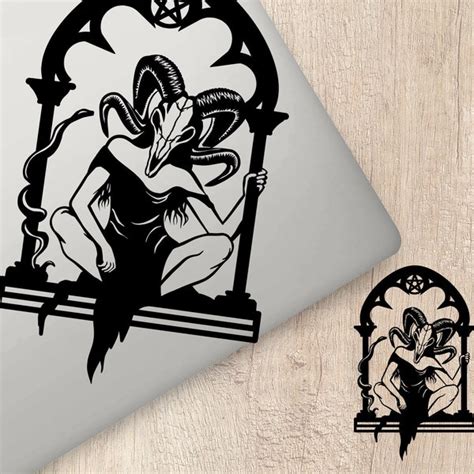 Pentagram Goat Stickers Etsy