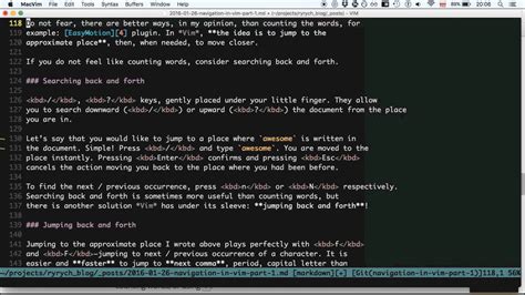 Navigation In Vim Part One—vanilla Features