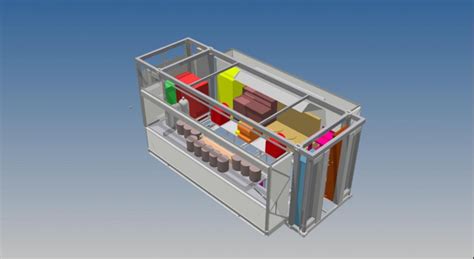 Modified Container General Assembly With Appliances5 Precision Metal
