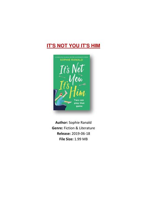 Ppt Pdf Free Download Its Not You Its Him By Sophie Ranald