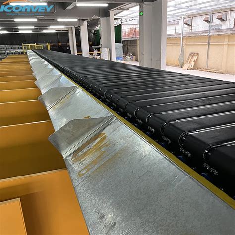 Iconvey Belt Conveyor Sorter Sorting High Speed Conveyor Cross Belt Express Parcel Sorting