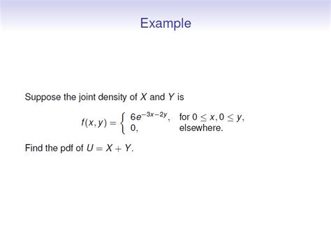 Solved Example Suppose The Joint Density Of X And Y Is Fx