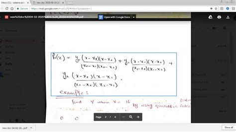 Quadratic Interpolation Youtube