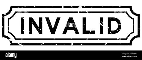 Grunge Black Invalid Word Rubber Business Seal Stamp On White