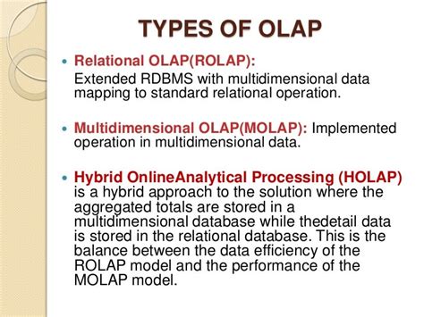 Olap And Data Warehouse