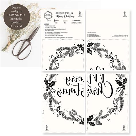 Print Selv Lille Krans Skabelon