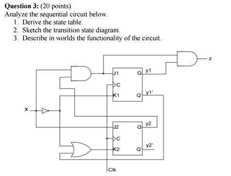 Derive The State Table And State Diagram For This Circuit So