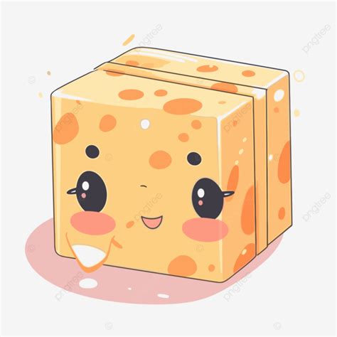 귀여운 상자 벡터 흰색 배경 만화에 귀여운 치즈 큐브 웃는 스티커 클립 아트 상표 클립 아트 Png 일러스트 및 벡터 에 대한 무료 다운로드 Pngtree