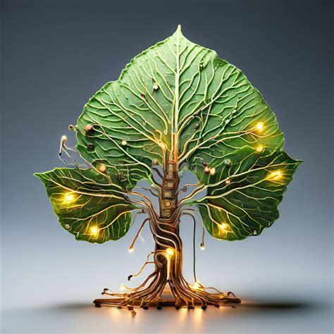 Tree Leaf Made With Electrical Circuits By Jenny Vanessa Garzon Perez