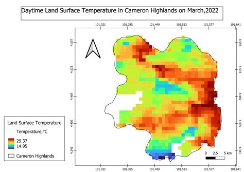 Project 4 Land Surface Temperature Analysis In Cameron Highlands