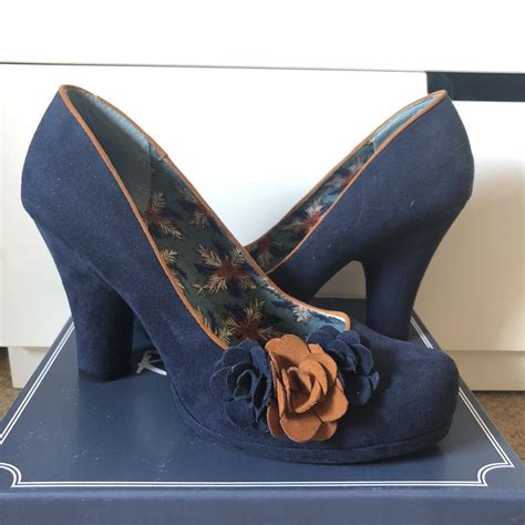 Ruby Shoo Navy Heels Worn Once For A Wedding Still Depop