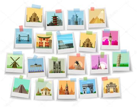 Travel Historic Architecture Of The World Stock Vector By