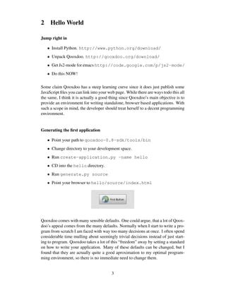 LISA Qooxdoo Tutorial Handouts PDF