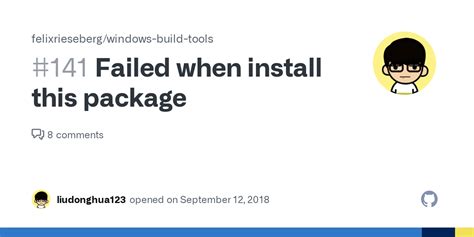 Failed When Install This Package · Issue 141 · Felixriesebergwindows