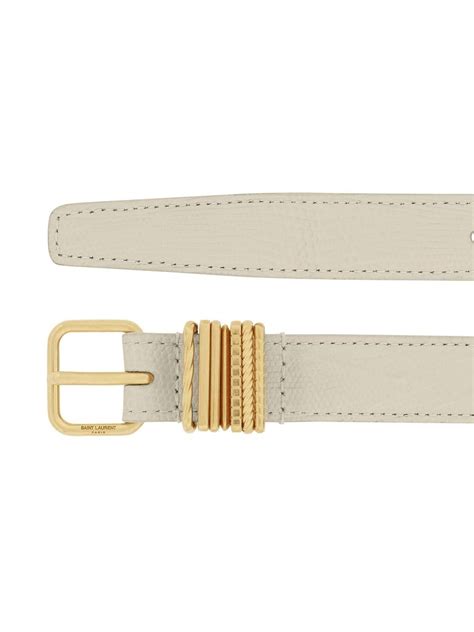 saint laurent hublot stacked loop leather belt farfetch