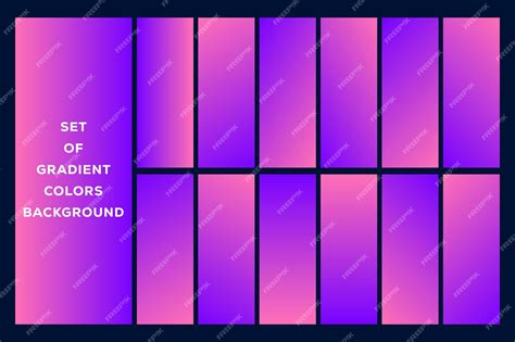 Premium Vector Purple Gradients Set Background