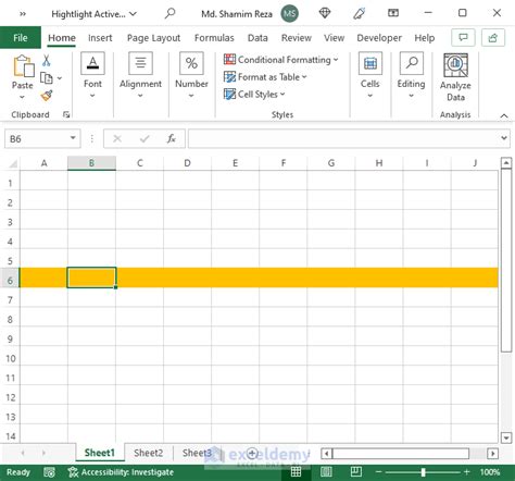 How To Highlight An Active Row In Excel Vba Examples