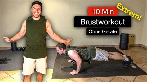Min Brust Workout Extrem für Zuhause Ohne Geräte mit dem eigenen Körpergewicht YouTube