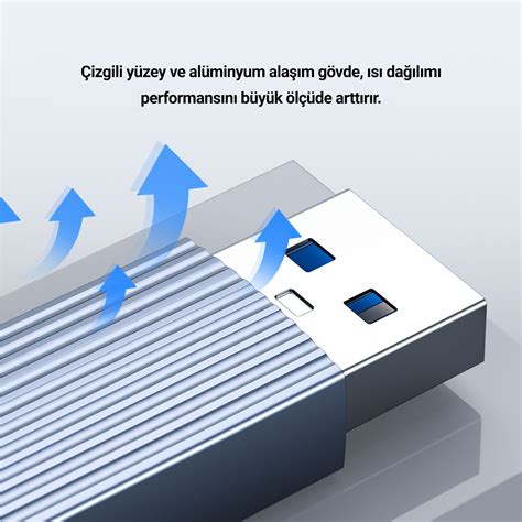 Orico USB3 1 to Type C 10Gbps Data ve Şarj Dönüştürücü Adaptör Orico Türkiye
