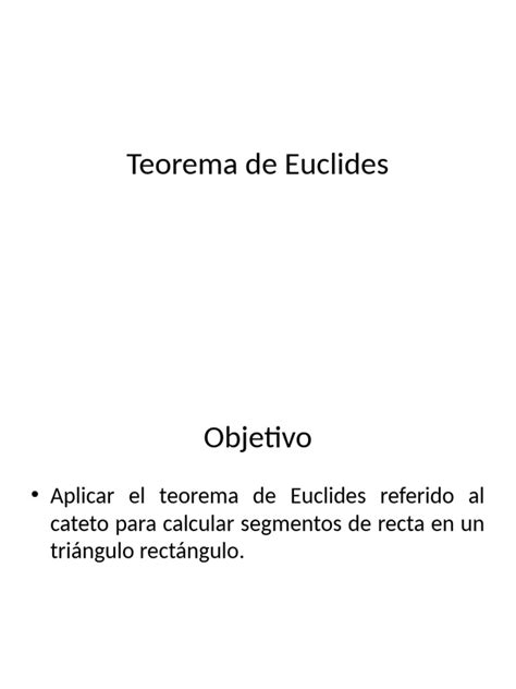 Teorema De Euclides Clase 2 Pdf