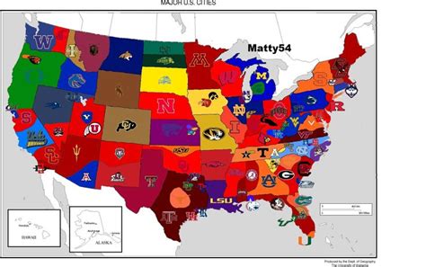 College Football Team Map Find Your Local Team