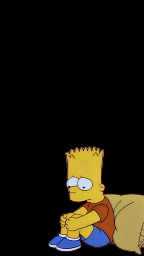 Lonely Bart Jaw Art Sad Bartsimpson Simpsons Hd Phone Wallpaper