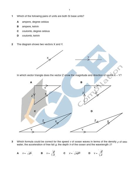 Units And Meaurement Mcq Pdf Force Observational Error
