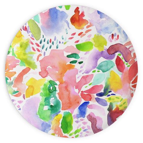 Happy Abstract Watercolor Plates Shutterfly