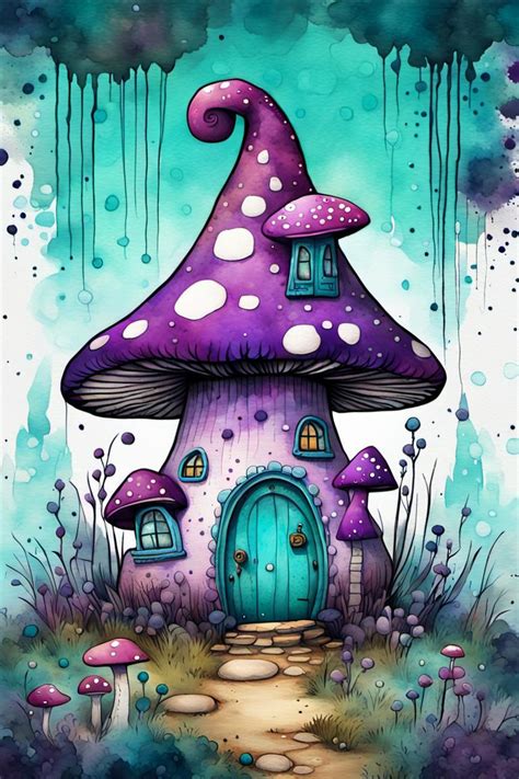 Toadstool House Blue Door By 77tradewinds On Deviantart