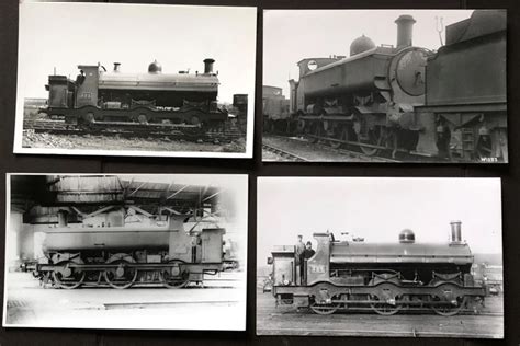 4 Vintage Photographs Gwr 322 Class 0 6 0t Locomotives Nos 322 323