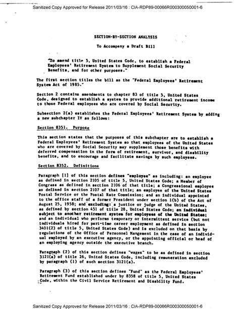 Section By Section Analysis To Accompany A Draft Bill Documentcloud