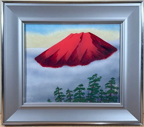 赤富士｜額（6号）｜新・古美術 高美堂（こうびどう）｜掛軸販売・通販・買取｜骨董・掛け軸・絵画の専門店