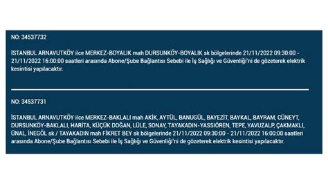 İstanbul da elektrik kesintisi BEDAŞ Kasım Pazartesi elektrik kesintilerinin yapılacağı