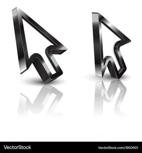 Glossy Arrow Mouse Pointer Royalty Free Vector Image