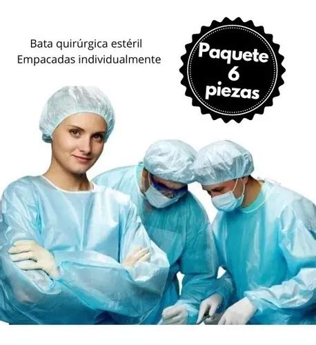6 Batas Quirúrgicas Estériles Desechables Mayoreo