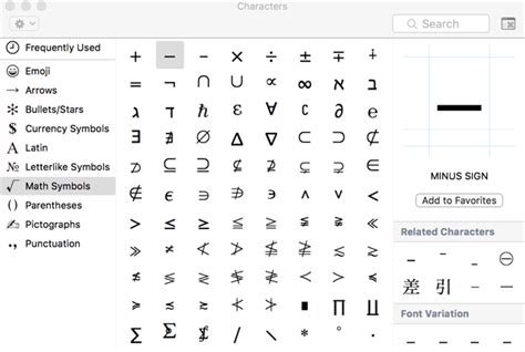 Keyboard How Do You Type A True Minus Sign Not A Hyphen On A Mac
