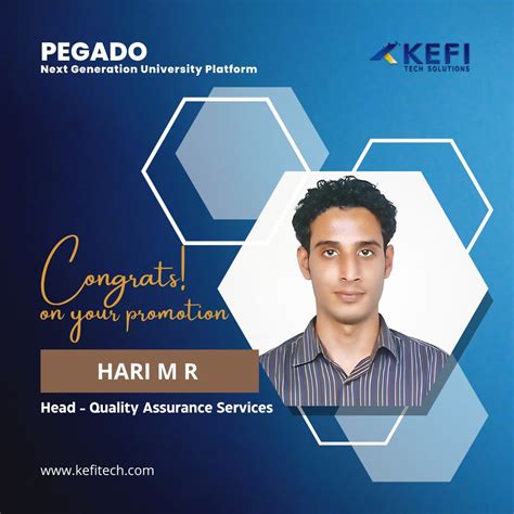 Kefi Tech Solutions Pvt Ltd On Linkedin Congratulations Hari M R