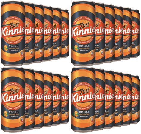 Buy Kinnie Zest Zero Sugar Soft Drink 24 X 330ml Cans Online At
