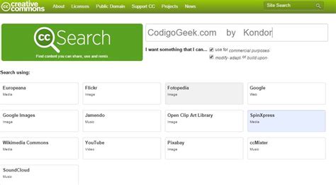 cc search un buscador de contenido creative commons interesante