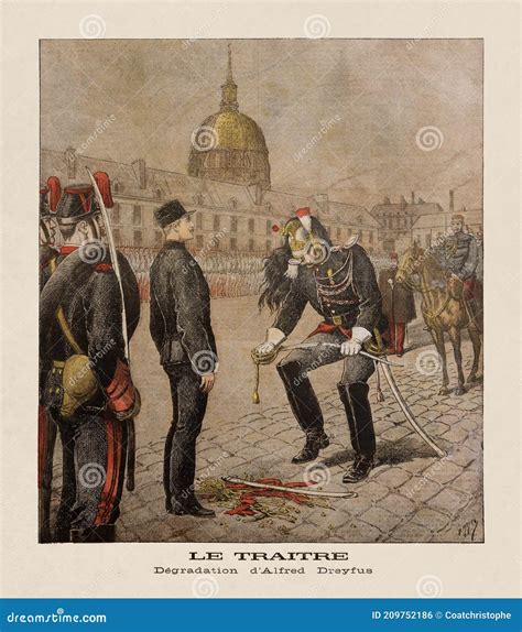 Albert Dreyfus Being Stripped From His Ranks Stock Illustration