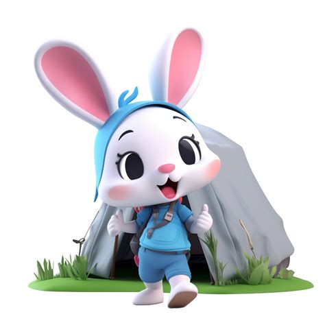 3d Cute Rabbit Character Ai Generative 24272777 Png
