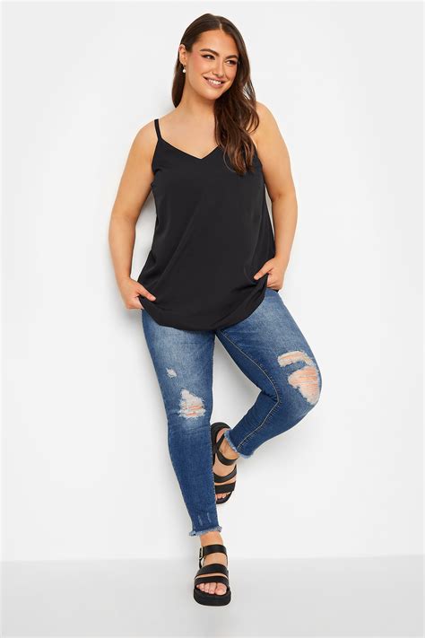 Yours Curve Plus Size Black Cami Top Yours Clothing