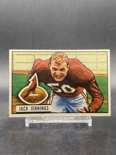1951 Bowman 98 Jack Jennings Chicago Cardinals Vintage Football
