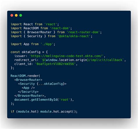 Add An Okta Sign In Widget With React