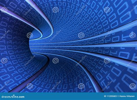 Binary Tunnel Velocity Stock Illustration Illustration Of Digital