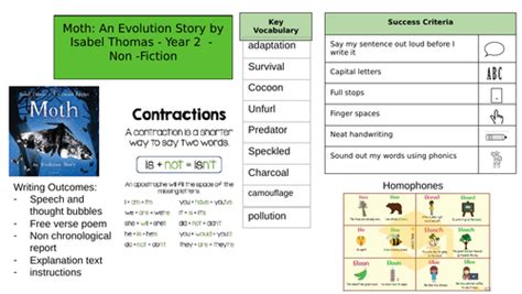Knowledge Organiser Moth An Evolution Story By Isobel Thomas