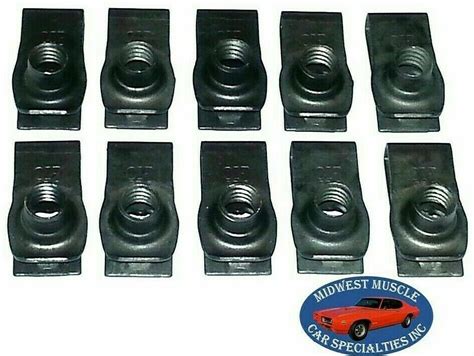 Midwest Muscle Car 10 Pack Hardware Nos Gm Body Bolt U Clips 5 16 18