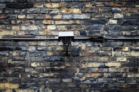 Security Camera Mounted On Brick Wall Stock Illustration Illustration