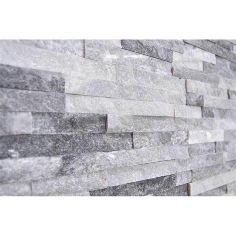 Greywhite Mix Split Face Tile Quartzite 10x36cm